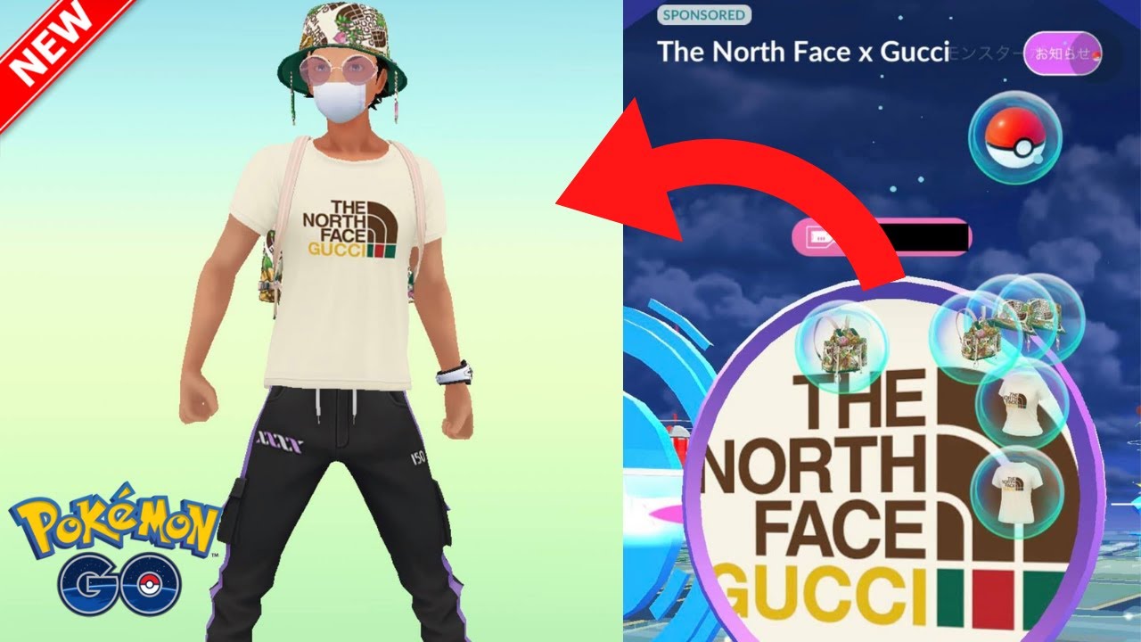 Gucci X The North Face in Pokémon GO: Come ottenere gli oggetti avatar